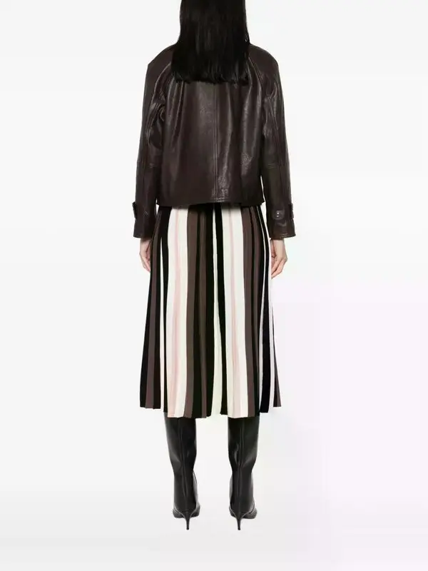 Max Mara Flap-pocket Leather Jacket