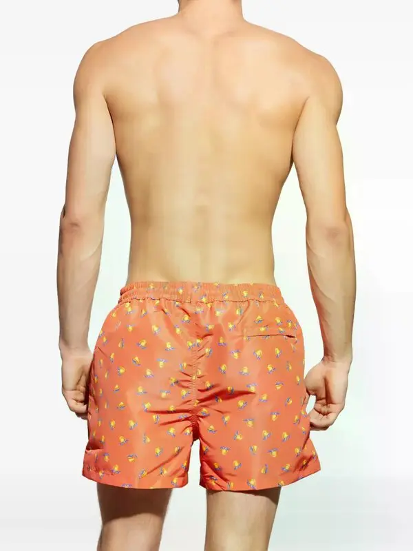 Paul Smith Peach-print Drawstring Swim Shorts