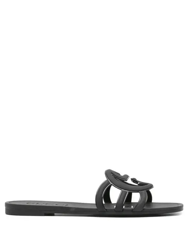 Gucci Interlocking G Slides - Black