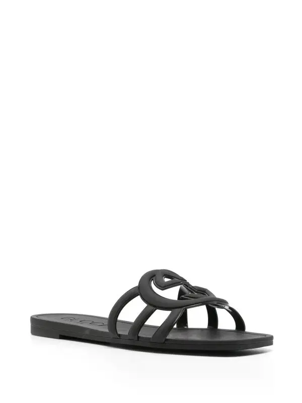 Gucci Interlocking G Slides - Black