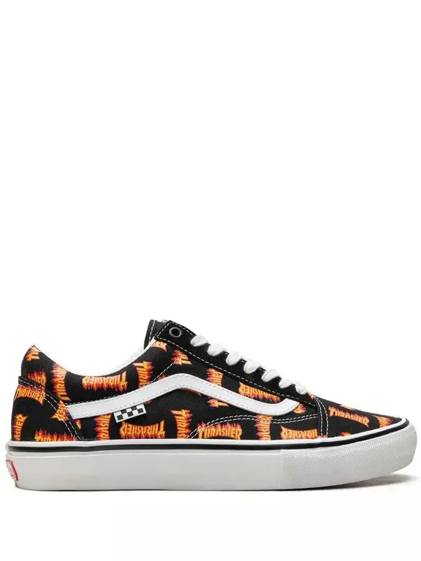 VANS X Thrasher Old Skool Flame Logo Sneakers - Black