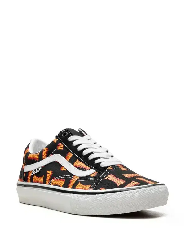 VANS X Thrasher Old Skool Flame Logo Sneakers - Black