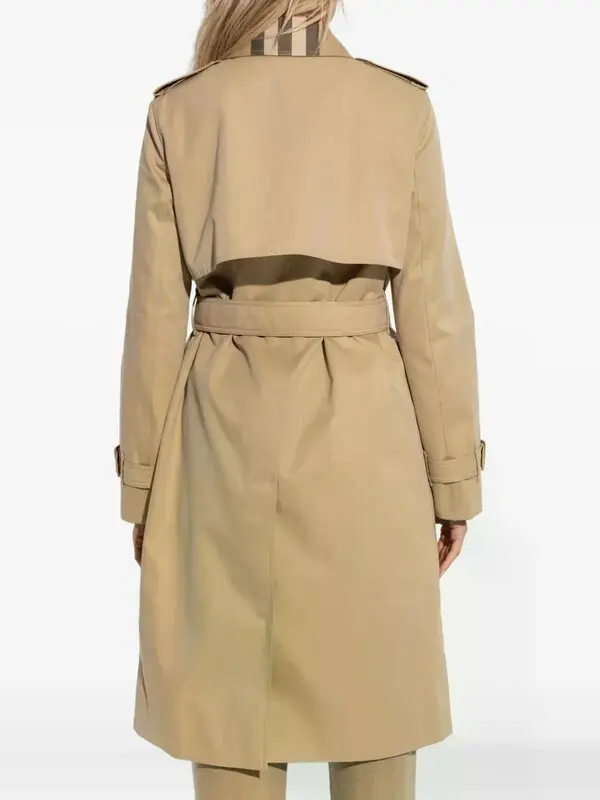 Burberry Trench Coat With Check Collar