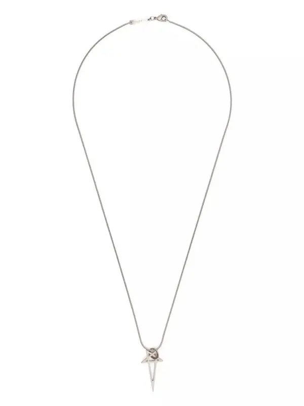 Rick Owens Pentagram Charm Necklace - Silver