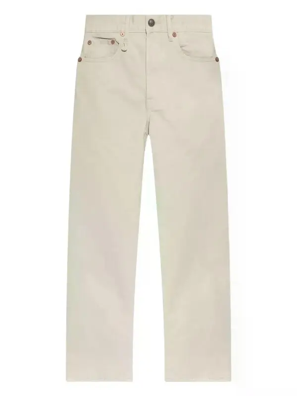R13 Embroidered-pocket Straight-leg Jeans
