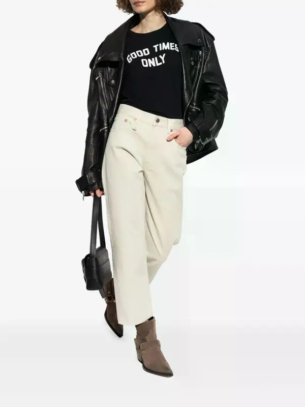 R13 Embroidered-pocket Straight-leg Jeans