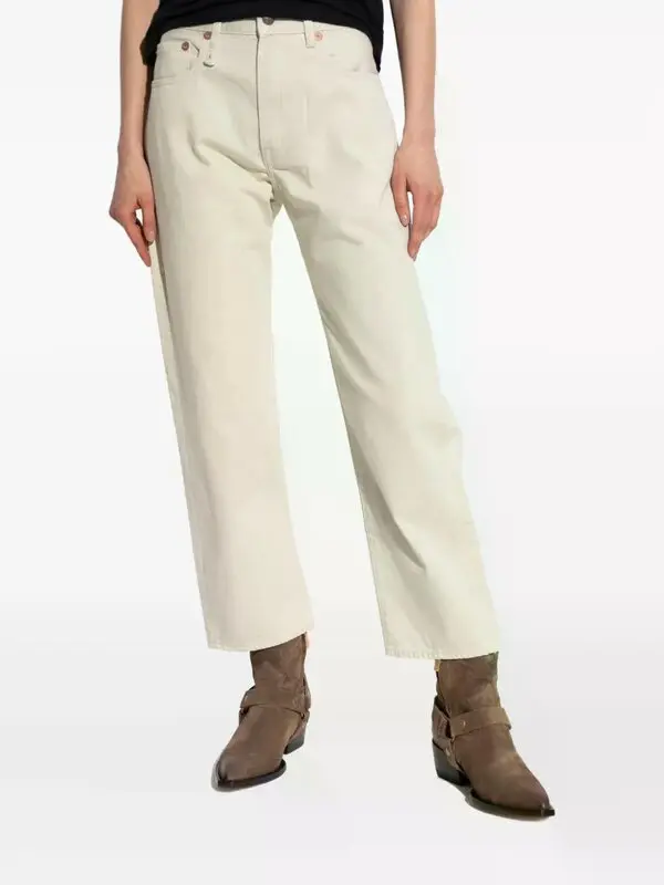 R13 Embroidered-pocket Straight-leg Jeans