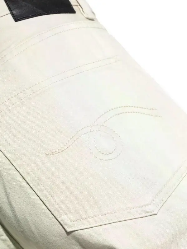 R13 Embroidered-pocket Straight-leg Jeans