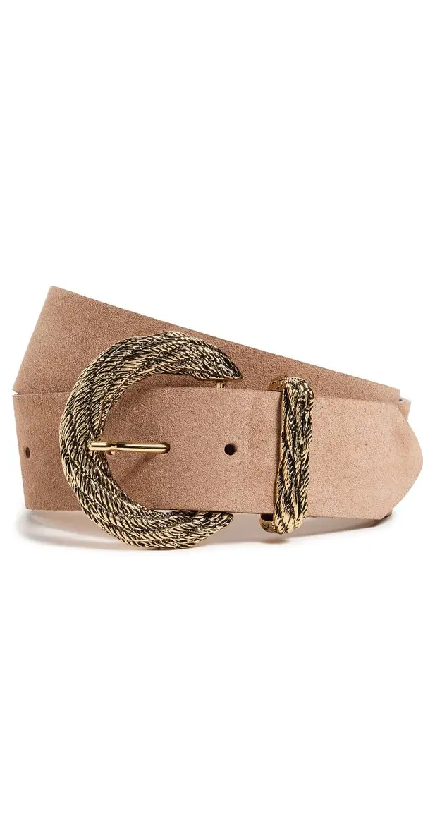L'Agence Adelle Suede Belt - Cappuccino