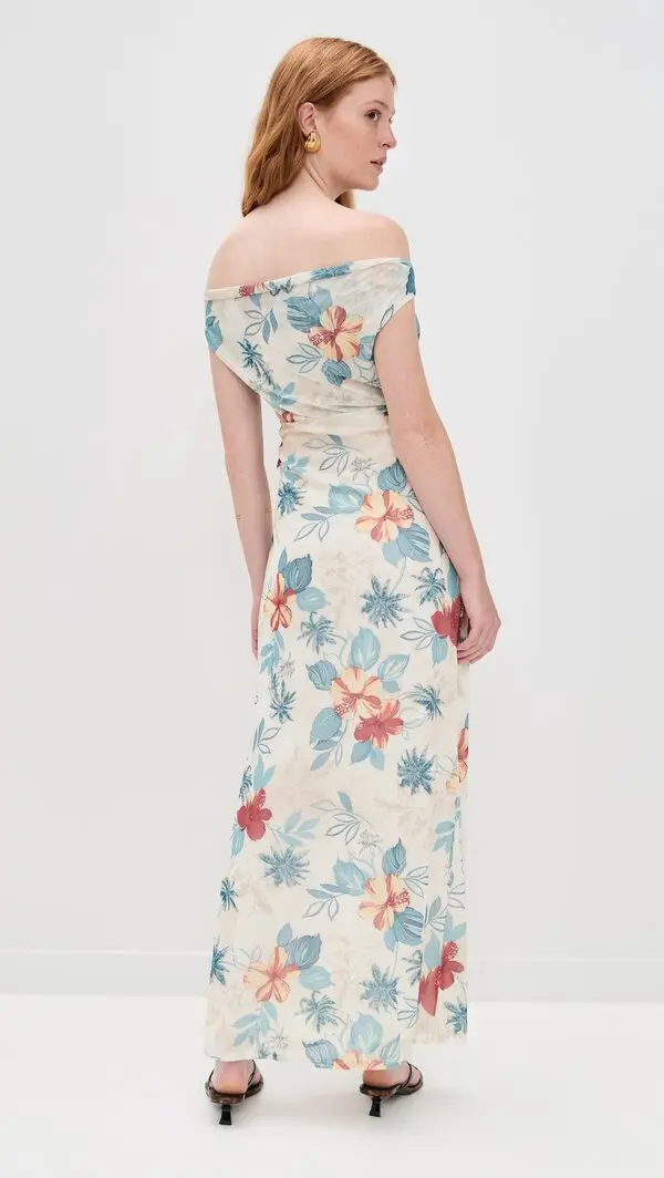 WAYF Marina Ruched Midi Dress
