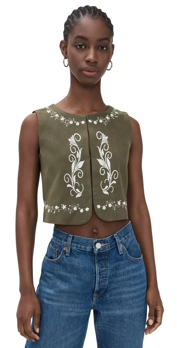 Line & Dot Brea Embroidered Top