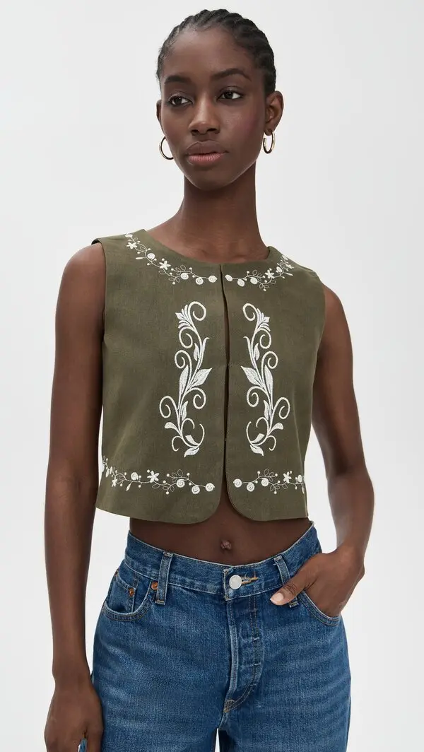 Line & Dot Brea Embroidered Top