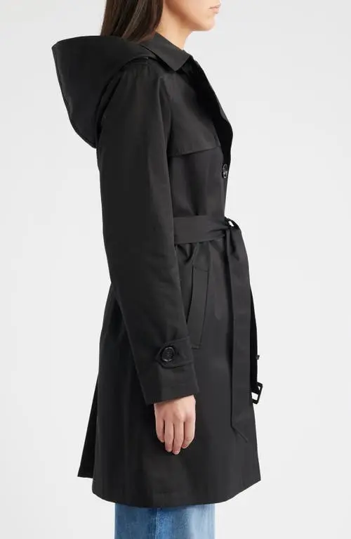 Sam Edelman Single Breasted Trench Coat - Black