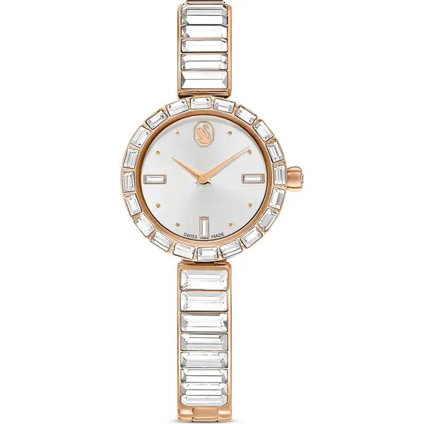 SWAROVSKI Matrix Bracelet Watch - White/rose Gold