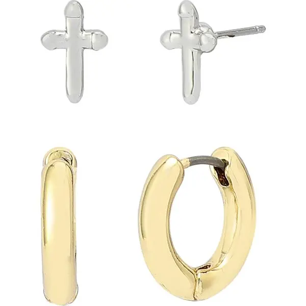 ALLSAINTS Two Pairs Of Earrings - Gold/rhodium
