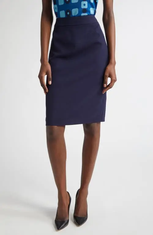 St. John Stretch Twill Pencil Skirt