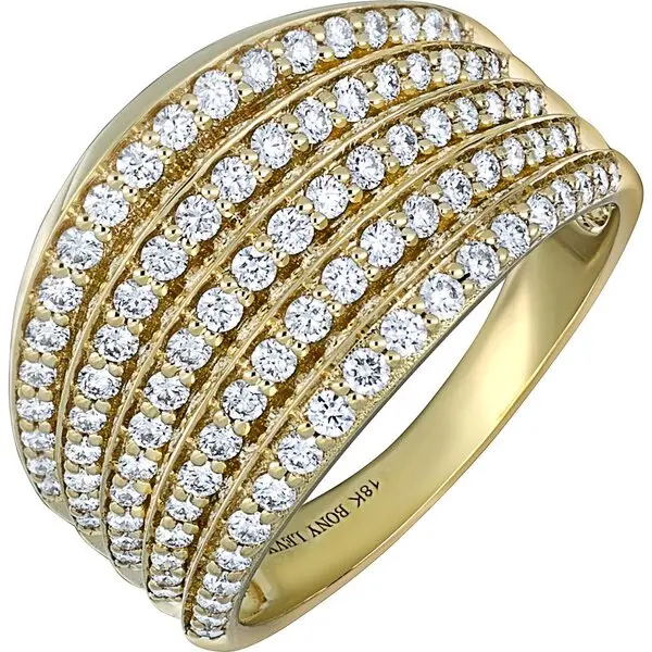 Bony Levy Bardot Diamond Pavé Statement Ring - 18k Yellow Gold