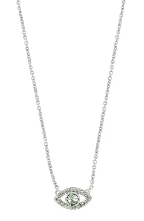 Kurt Geiger Pavé Evil Eye Pendant Necklace - Light Green