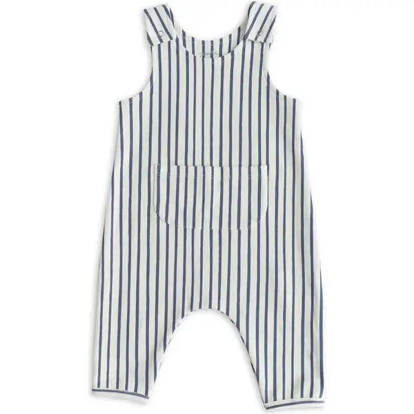 PEHR Stripe Organic Cotton Overall - Ink Blue