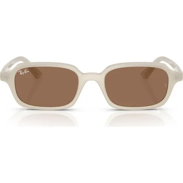 Ray-ban 52mm Pillow Sunglasses - Cloudy Warm White/dark Brown