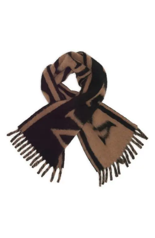 Alexander McQueen Reversible Alpaca & Wool Blend Scarf