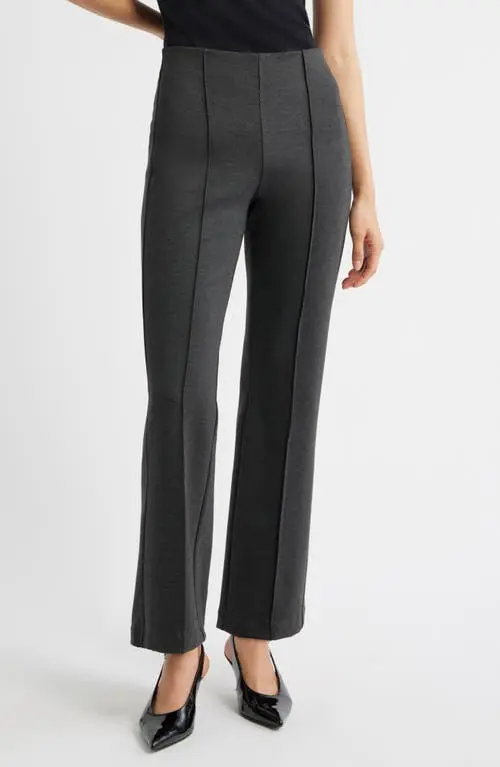 Nordstrom Ponte Knit Trousers - Grey Dark Heather