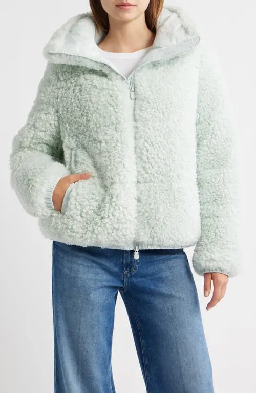 SAVE THE DUCK Kennie Faux Shearling Jacket - Glacier Blue