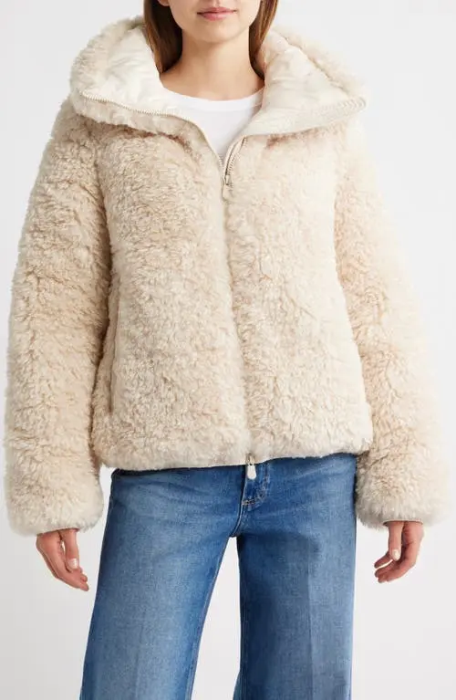 SAVE THE DUCK Kennie Faux Shearling Jacket - Shore Beige