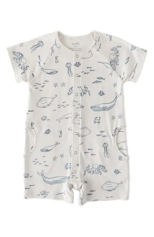 PEHR Print Short Sleeve Organic Cotton Romper - Life Aquatic