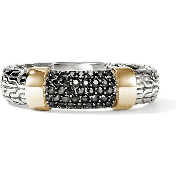 John Hardy Essentials Ring With Sapphire - Silver/gold/black Sapphire