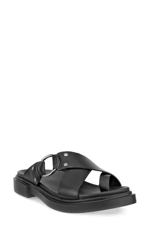 Ecco Metro Ring Slide Sandal - Black