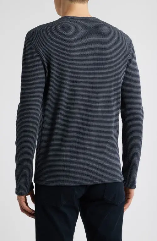 Vince Feed Stripe Thermal Knit Long Sleeve T-shirt