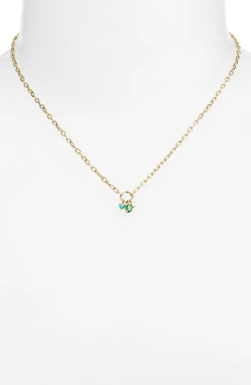 Zoe Chicco 14k Gold, Stone & Diamond Charm Necklace