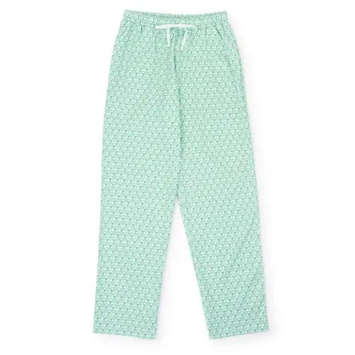 LILA AND HAYES Relaxed Fit Cotton Pants - Golf Putting Green