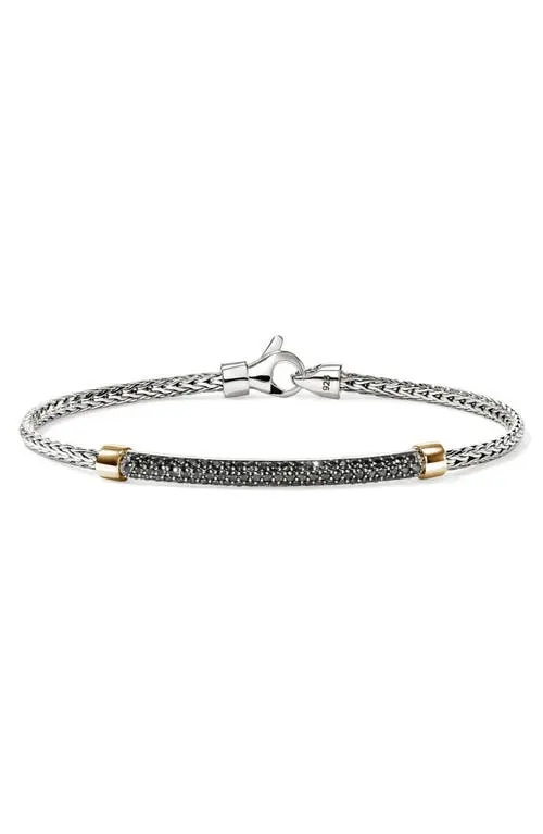 John Hardy Essentials Pavé Bracelet - Silver/gold/black Sapphire
