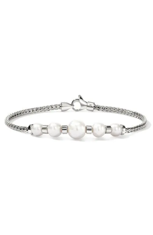 John Hardy Jh Essentials Pearl Station Bracelet - Silver/pearl