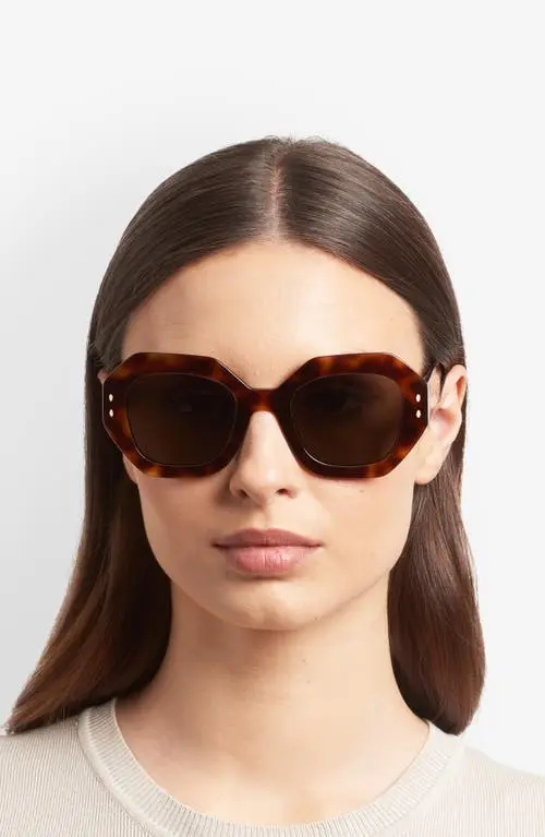 Isabel Marant 52mm Rectangular Geometric Sunglasses