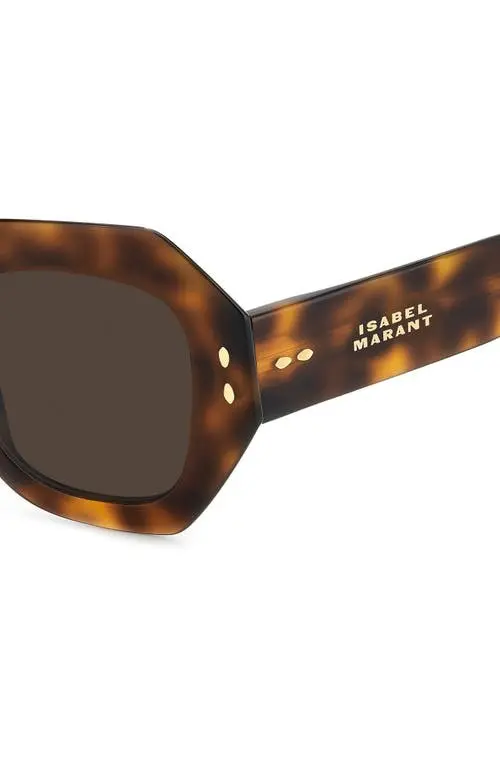 Isabel Marant 52mm Rectangular Geometric Sunglasses