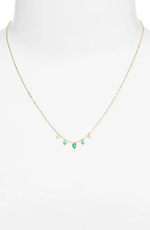 Zoe Chicco 14k Gold Emerald Necklace
