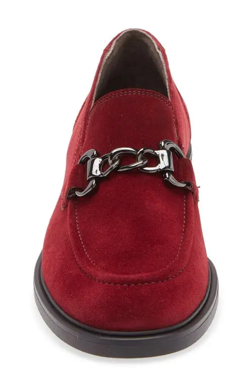 Paul Green Brittany Bit Loafer In Wine Soft Suede 34% Off