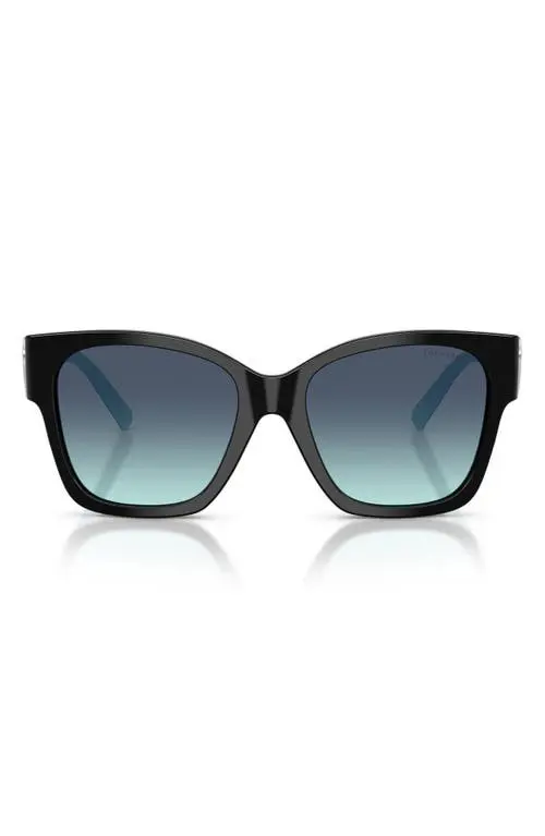Tiffany & Co. 54mm Square Sunglasses - Black/azure Gradient Blue
