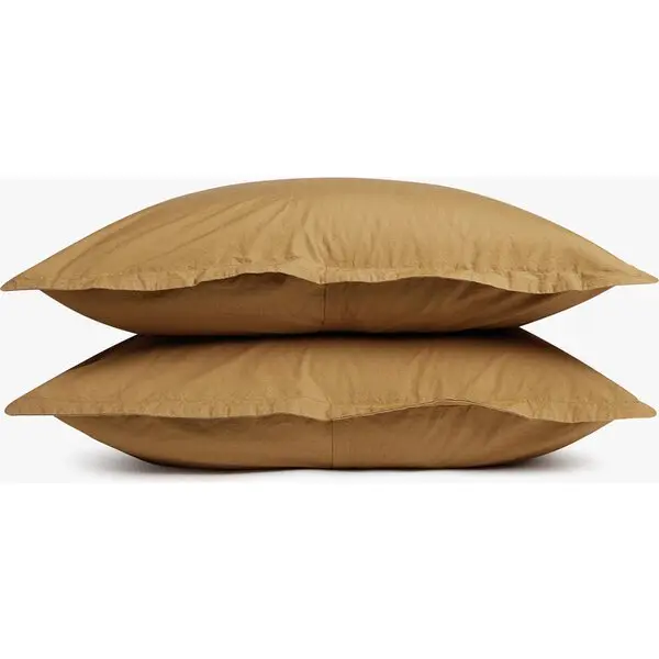 PARACHUTE Set Of 2 Brushed Cotton Shams - Ochre