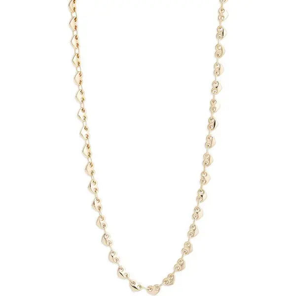 Zoe Chicco 14k Gold Mariner Heart Link Chain Necklace - Yellow Gold
