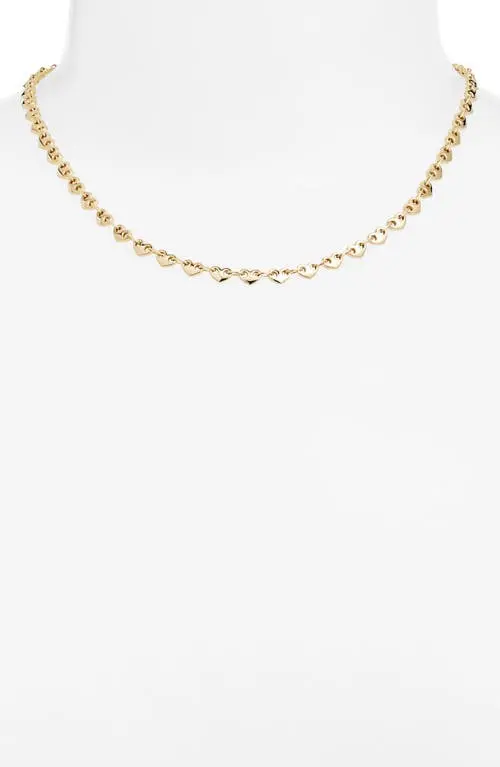 Zoe Chicco 14k Gold Mariner Heart Link Chain Necklace