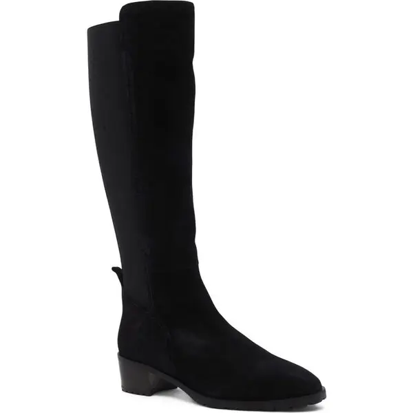 Aquatalia Rhegan Weatherproof Knee High Boot - Black Suede