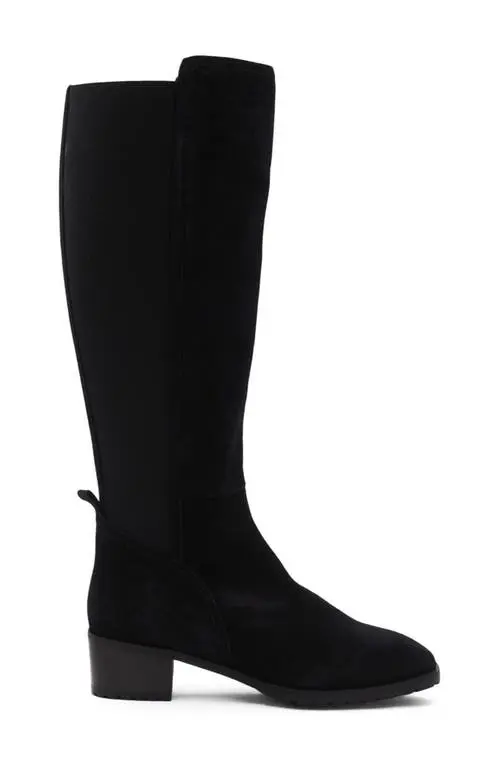 Aquatalia Rhegan Weatherproof Knee High Boot - Black Suede