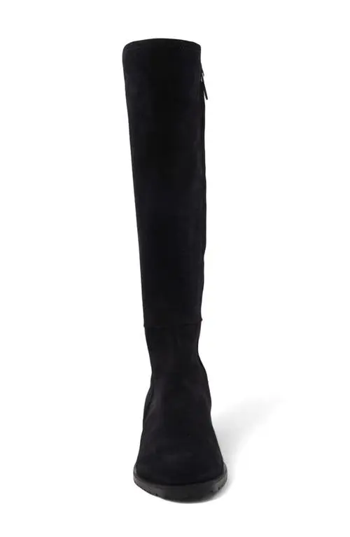Aquatalia Rhegan Weatherproof Knee High Boot - Black Suede