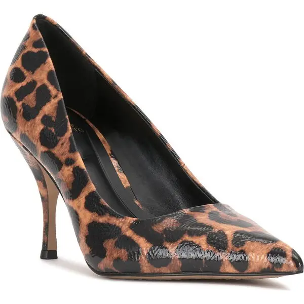 Vince Camuto Paislie Leopard Print Pump - Black Natural Leopard