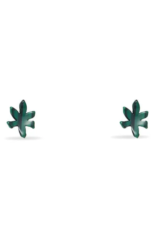 Lele Sadoughi Paper Lily Stud Earrings - Malachite