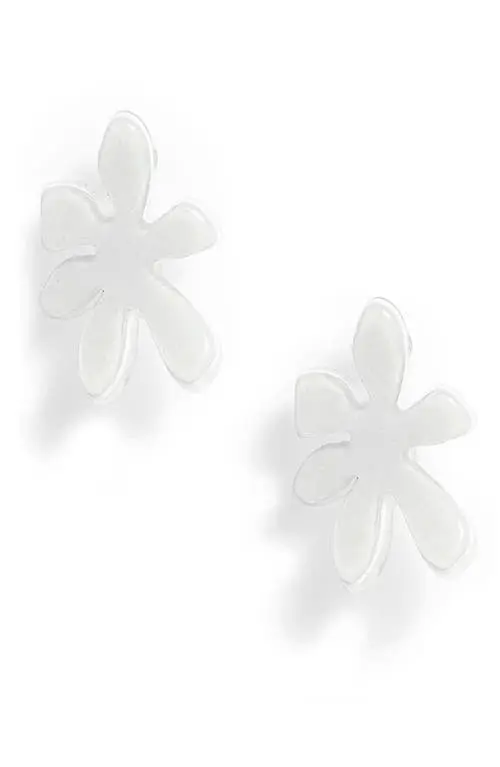 Lele Sadoughi Paper Lily Stud Earrings - White